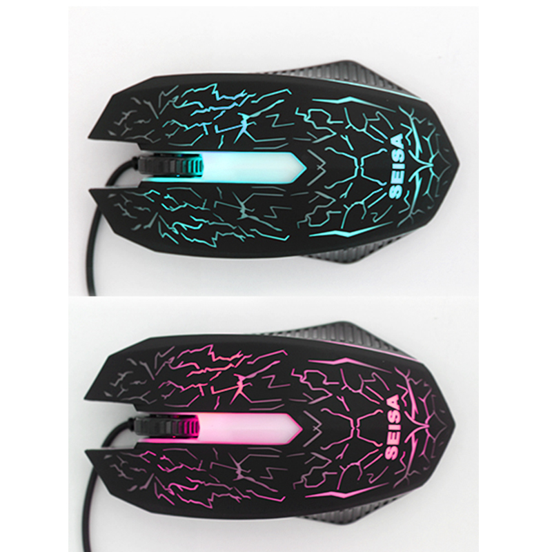 Seisa | MOUSE GAMING CON LUZ / CABLE DN-A401